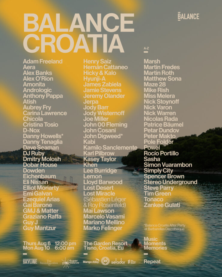 Balance Croatia 2026 Reveals Massive Lineup for Its Return to Tisno ...